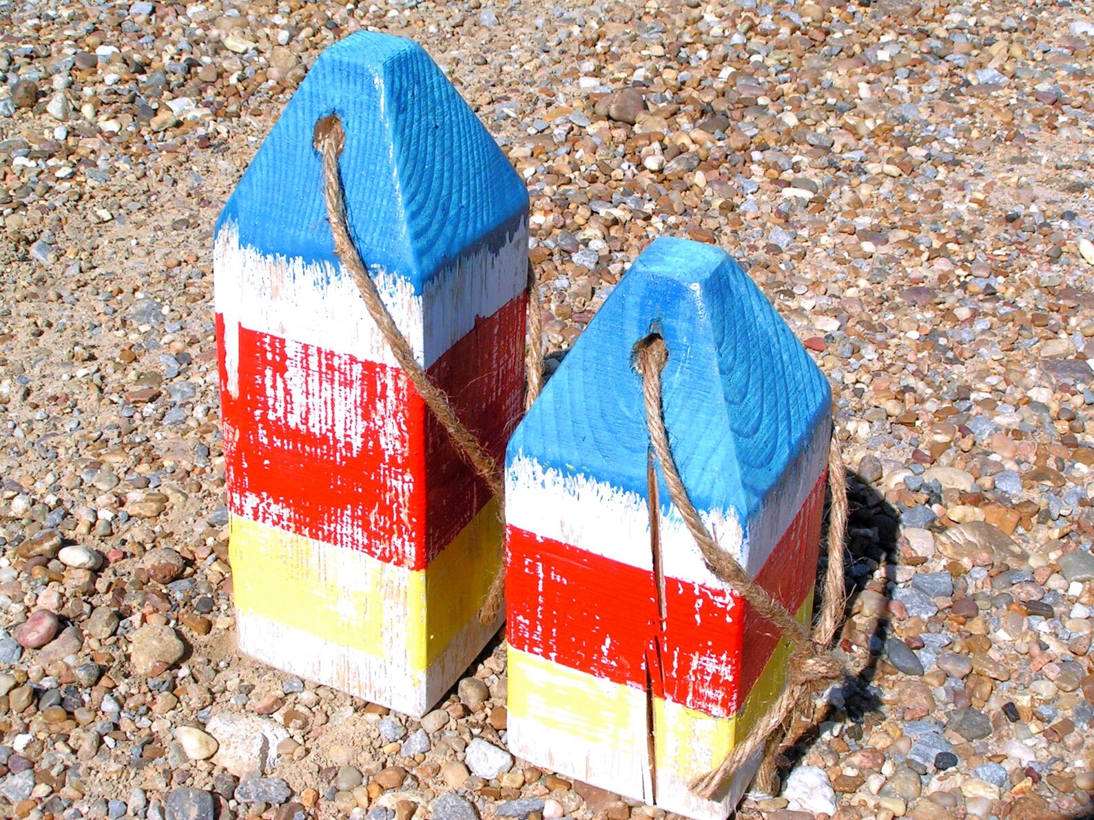 Wood Lobster Buoys, Nautical Decor, Wooden Decorative Buoys, Fishing ...