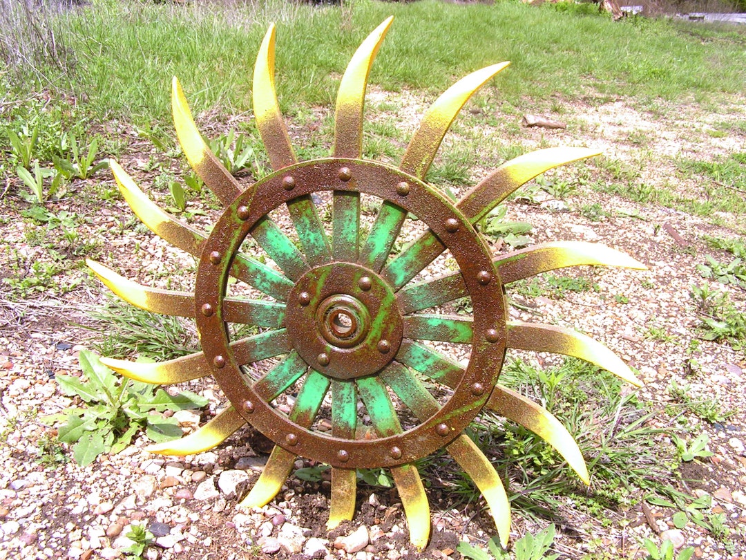 OLD Farming Garden TILLER Head Recycled Yard Art R Steam Punk Decor - Etsy