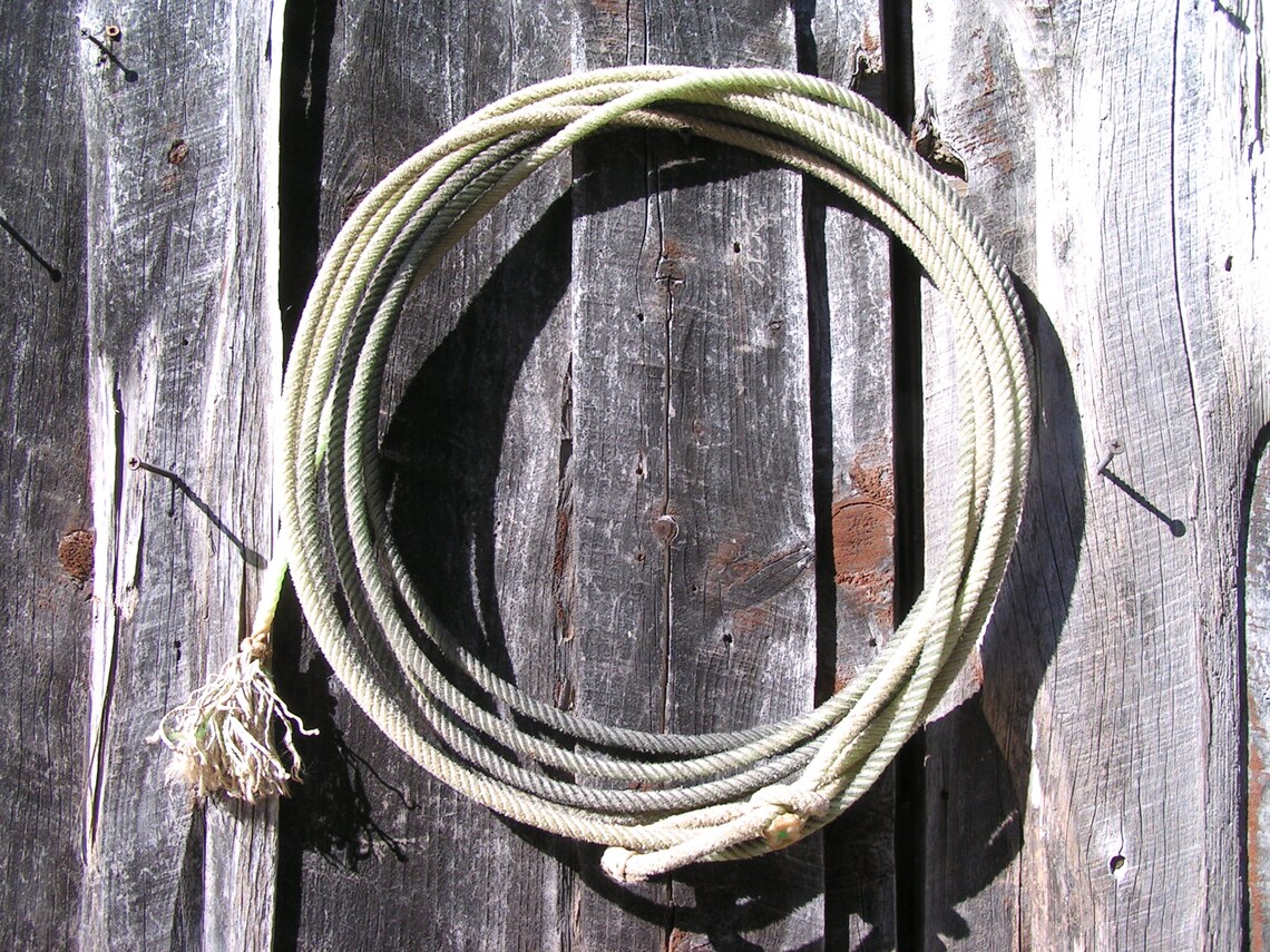 Vintage Old retired Cowboy Lariat Lasso Rope | Etsy