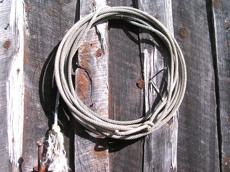 Old Cowboy Lariat Rope Western LASSO Wall Hang Decor gg - Etsy
