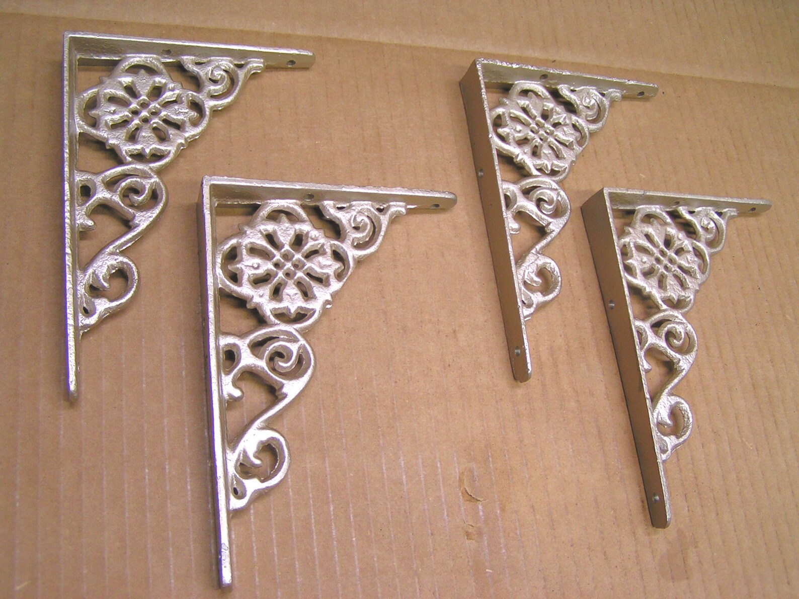 FOUR Small Cast Iron Wall Shelf Brackets Corbel VICTORIAN - Etsy