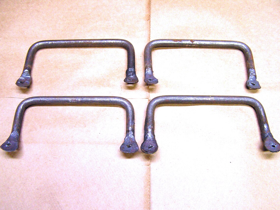 FOUR Forged Steel Semi-flat or Side Mounting Handles for - Etsy