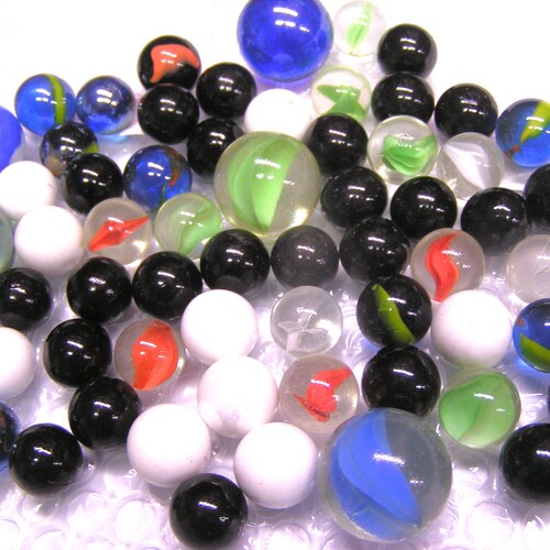 Sixty-two Glass Marbles Mixed Lot BIG and Small 5/8 to - Etsy