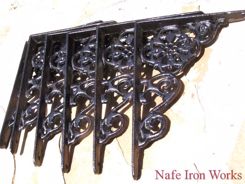 SIX Small Cast Iron Wall Shelf Brackets Corbel VICTORIAN | Etsy