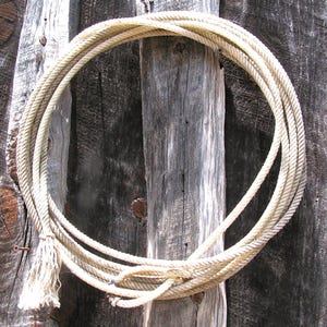Vintage Old "retired" Cowboy Lariat Lasso Rope Western Wall Hang Decor ...