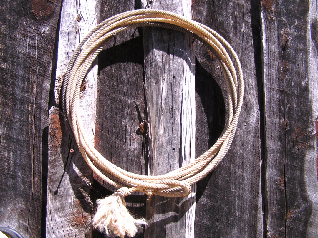 Vintage Old "retired" Cowboy Lariat Lasso Rope Western Wall Hang Decor ...