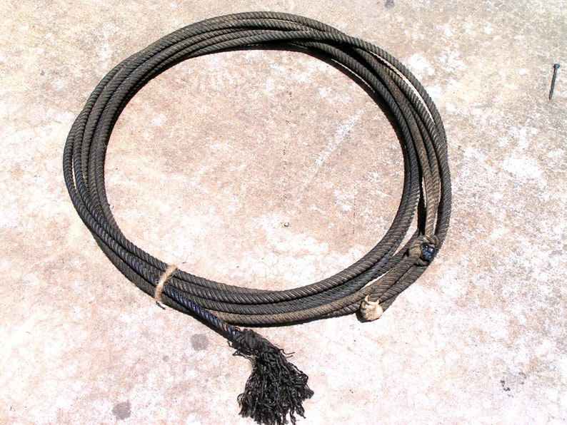 Vintage Old Retired Cowboy Lariat Lasso Rope | Etsy