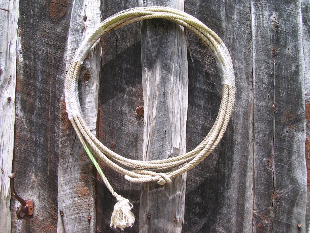 Old Cowboy Lasso , "retired" Riata Lariat Rope Western Wall Hang Decor ...