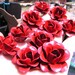 TEN Metal RED Rose Flowers for Accents Embellishments - Etsy