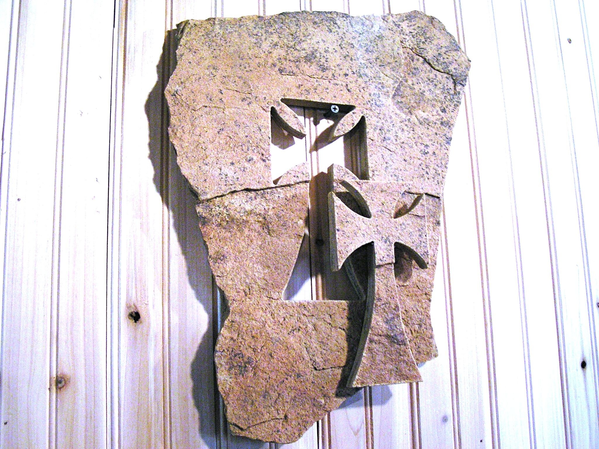 Rustic Stone Wall Cross, Flagstone Cross Wall Hanging, Cross Art ...