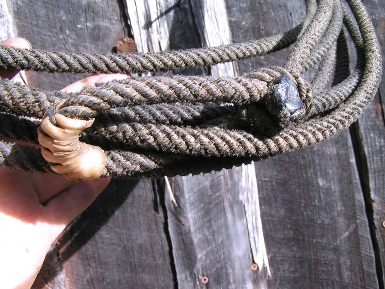 Vintage Old Retired Cowboy Lariat Lasso Rope | Etsy