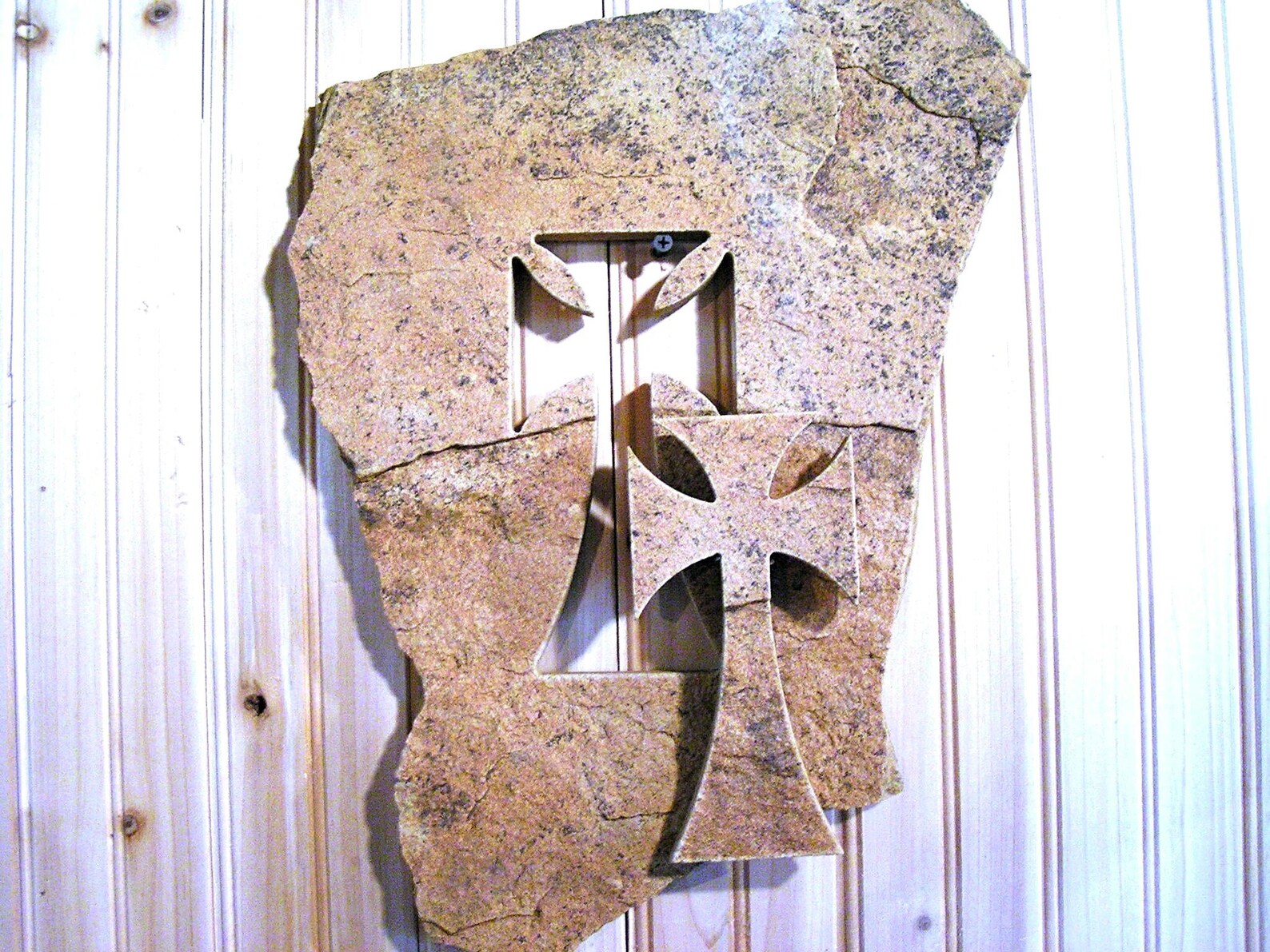 Rustic Stone Wall Cross, Flagstone Cross Wall Hanging, Cross Art ...