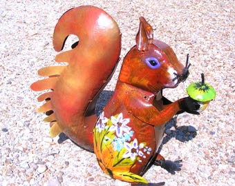 Metal Squirrel Yard Art - Etsy