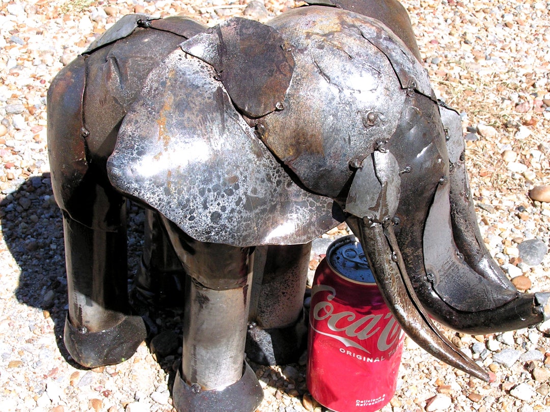 Metal Art Elephant Sculpture, Junk Iron Art, #17 - Etsy