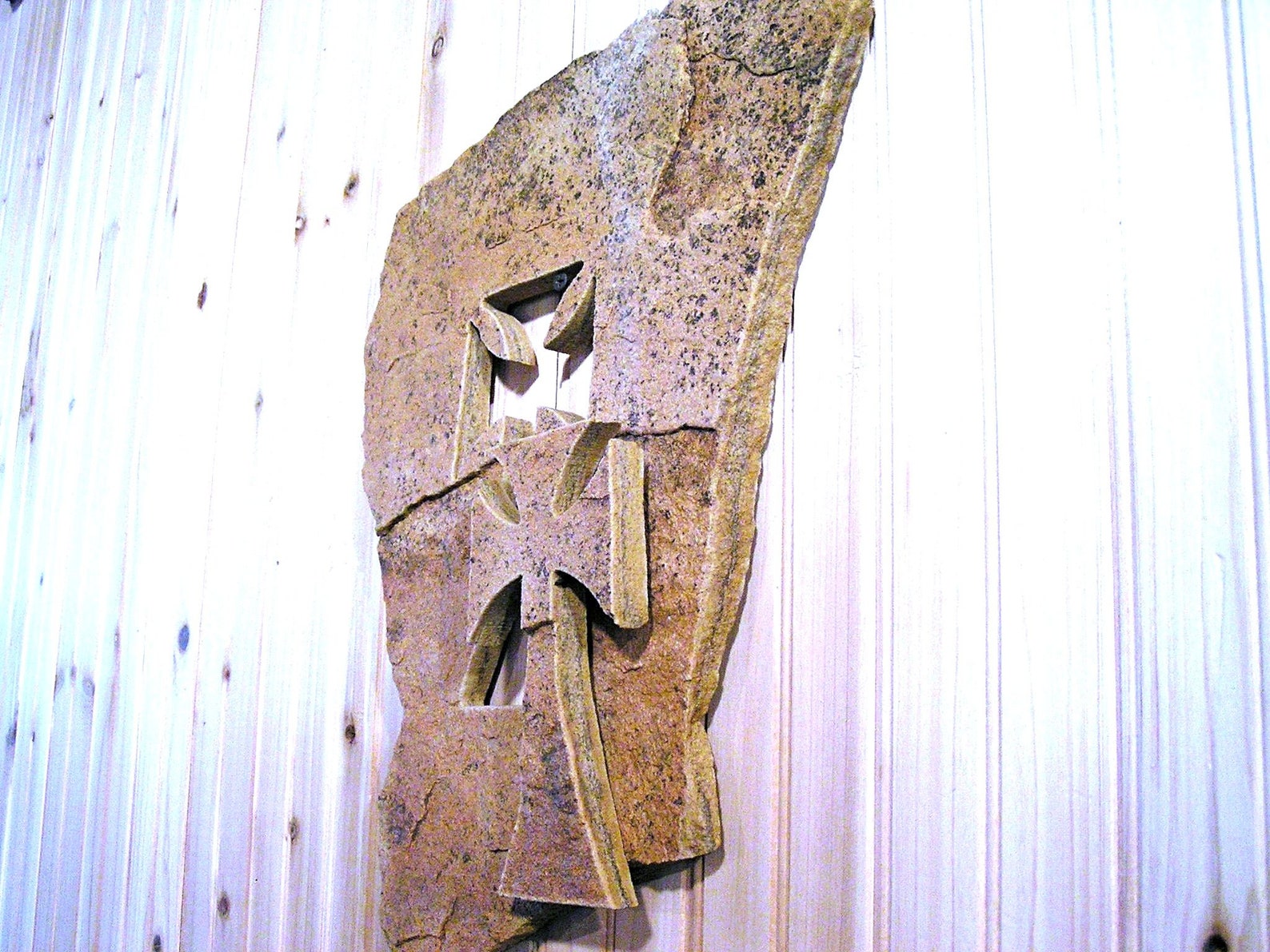 Rustic Stone Wall Cross, Flagstone Cross Wall Hanging, Cross Art ...