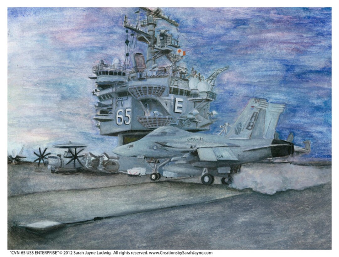 CVN-65 USS ENTERPRISE Print - Etsy