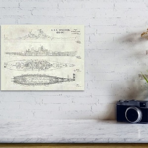 USS IOWA Blueprint 11" X 14" - Etsy