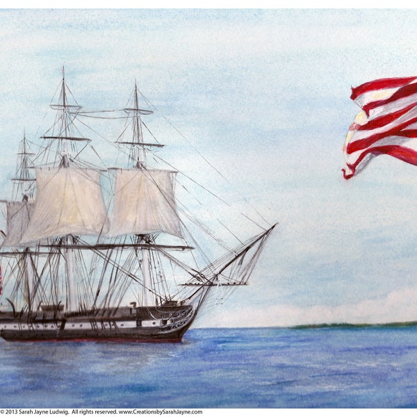 Uss Constitution Print - Etsy