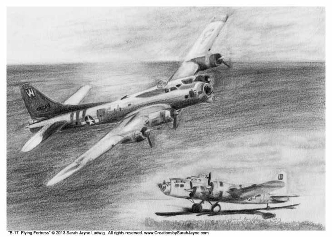 B-17 Flying Fortress Print - Etsy