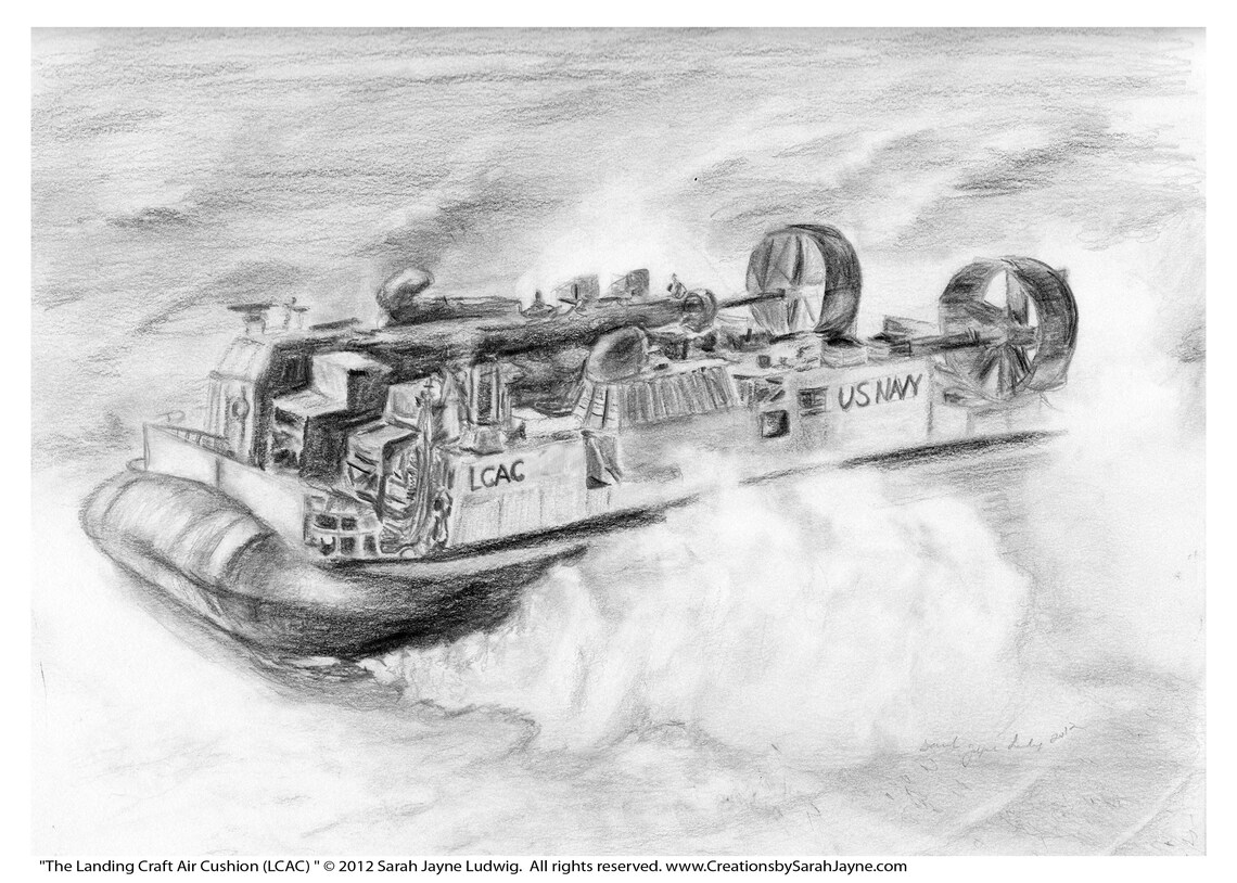 The Landing Craft Air Cushion (LCAC) Print - Etsy