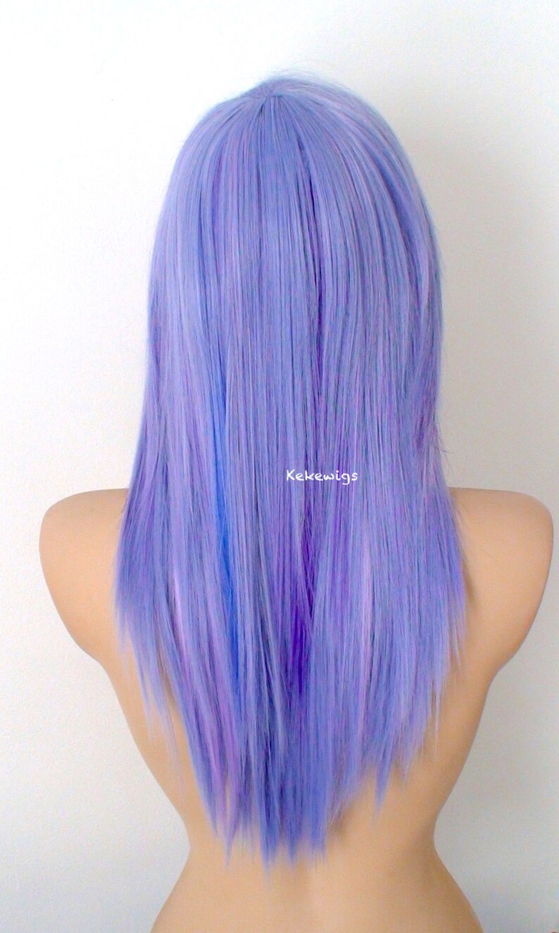 Emo Wig. Pastel Purple Lavender Blue Pink Wig. 24 - Etsy