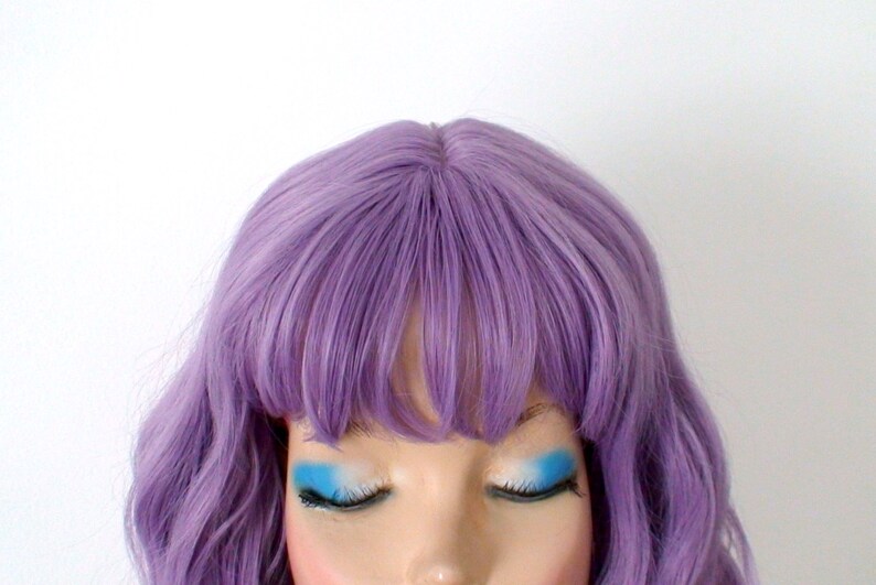 Lavender Wig. 16 Wavy Hair Wig. Heat Friendly Synthetic - Etsy