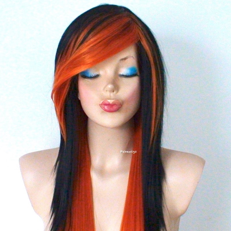 Orange Wig - Etsy