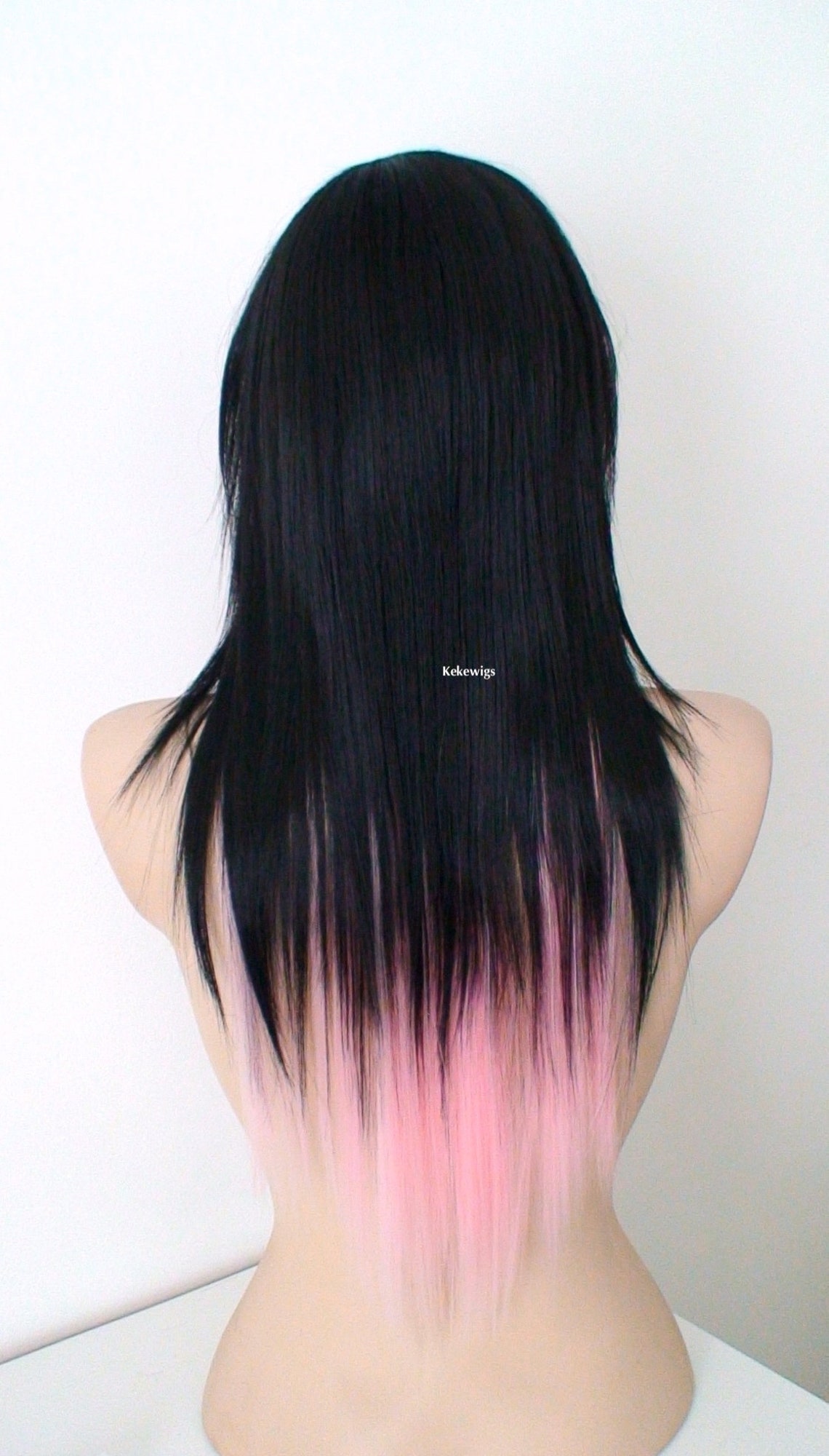 Emo Wig. Black Candy Pink Ombre Wig. Scene Wig. 28 - Etsy
