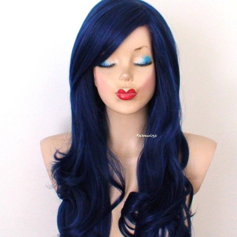 Midnight Blue Wigs - Etsy