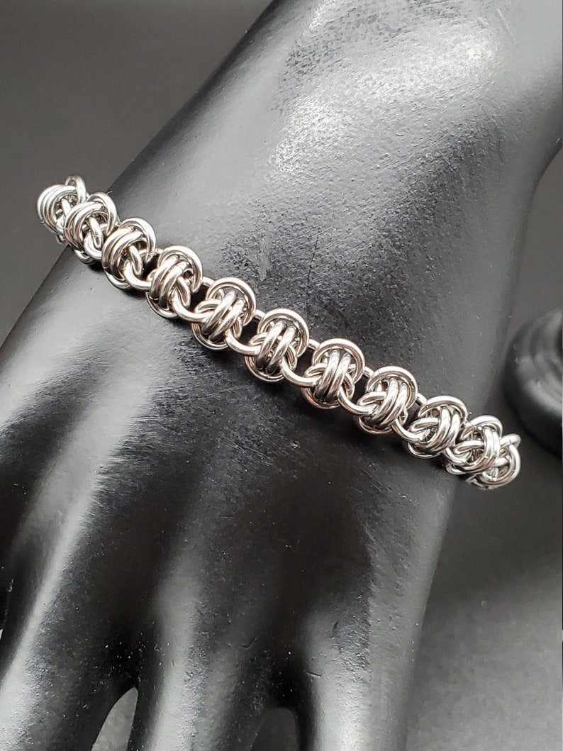 Chain Maille Bracelet Stainless Steel Jewelry for Her Barrel - Etsy