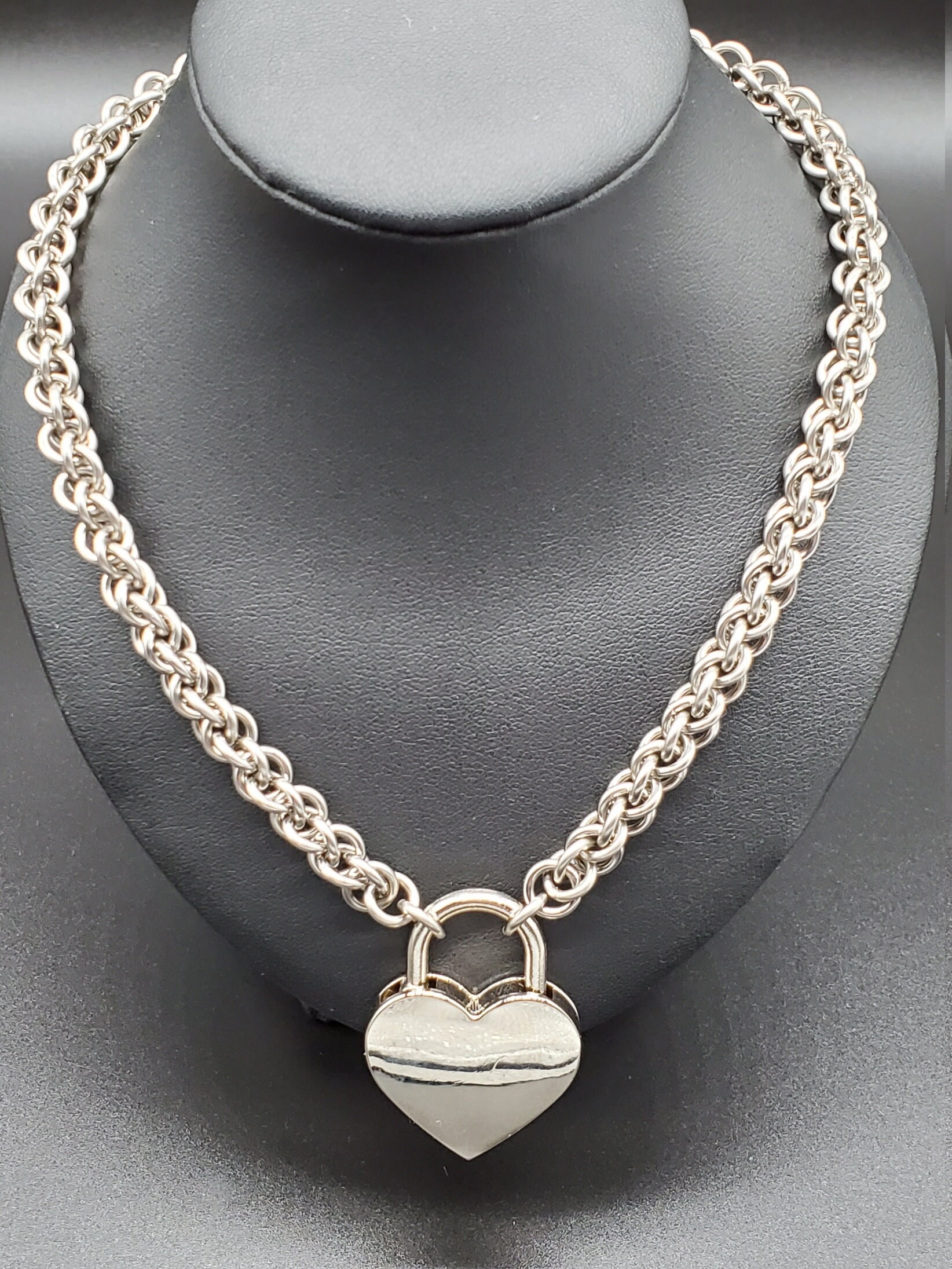 Couple's Jewelry Set, Heart Lock and Key, Stainless Steel Jewelry - Etsy
