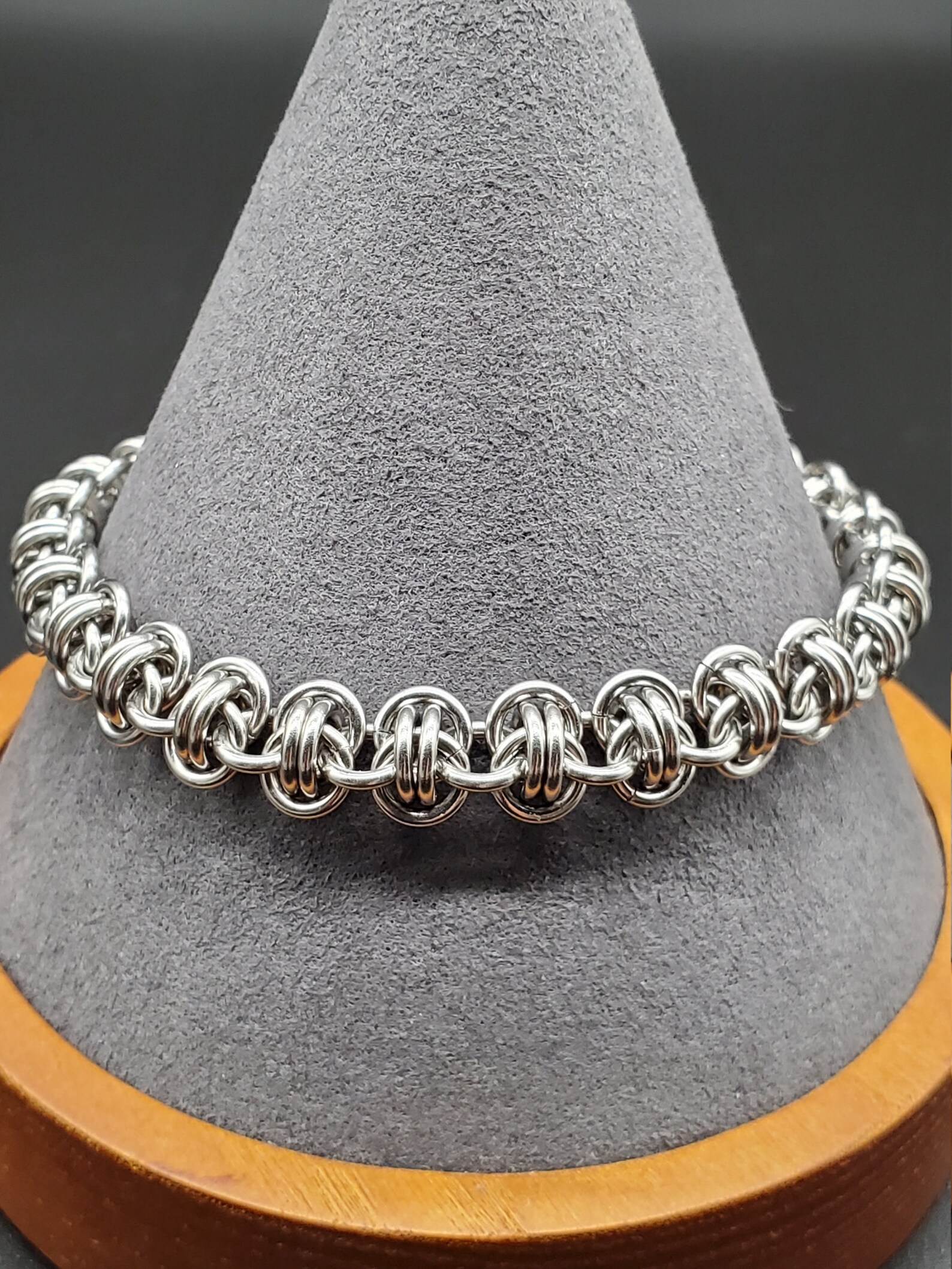 Chain Maille Bracelet Stainless Steel Jewelry for Her Barrel - Etsy