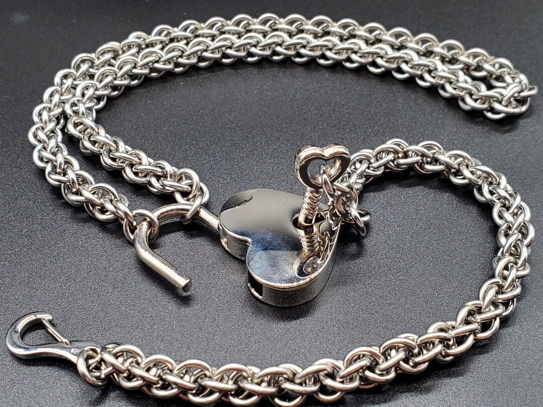 Couple's Jewelry Set, Heart Lock and Key, Stainless Steel Jewelry - Etsy