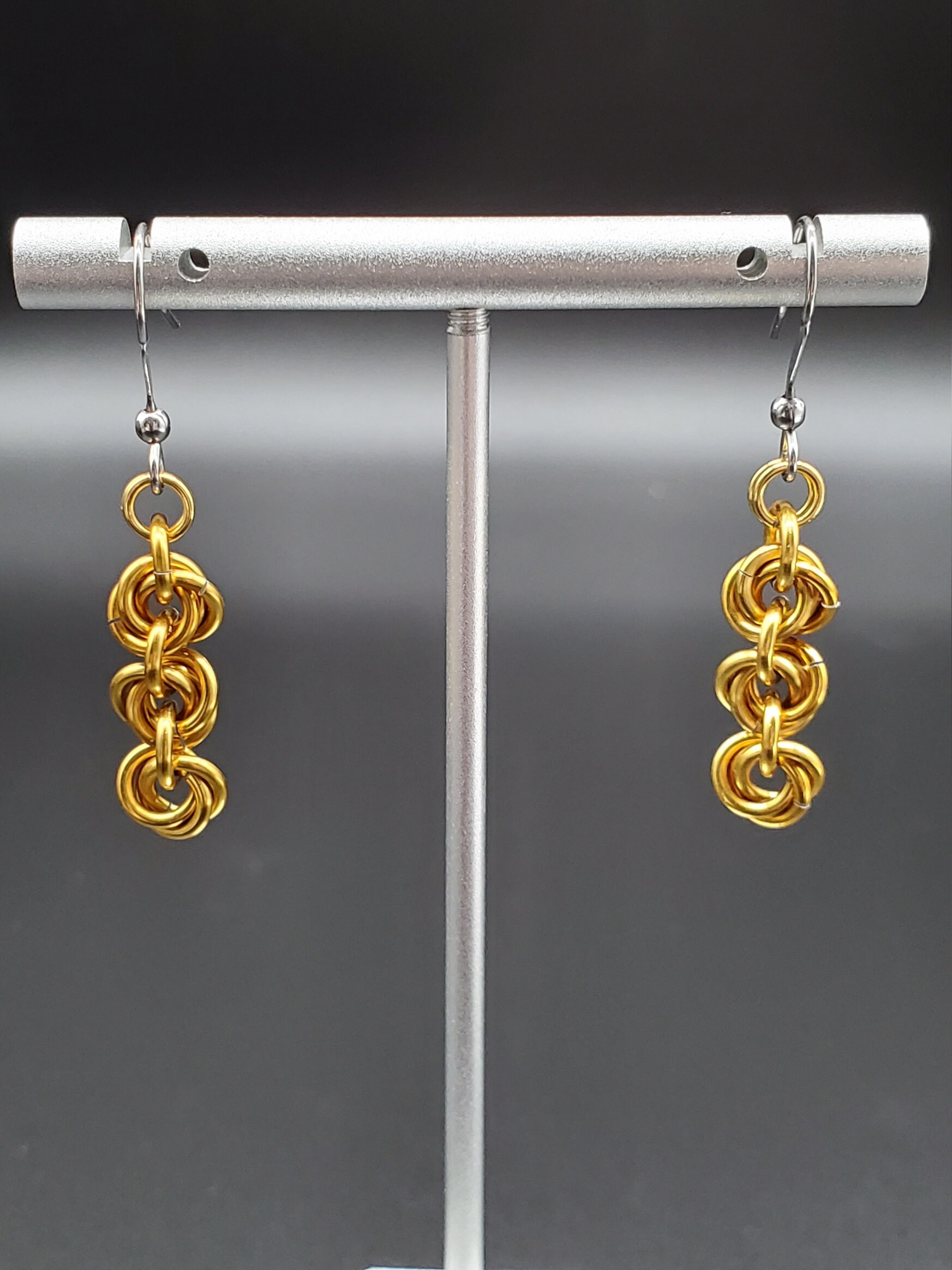 Yellow Mobius Drop Earrings, Chainmaille Jewelry - Etsy