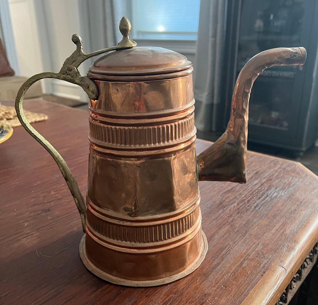 Vintage Copper Coffee Pot IMAX 1714 Turkey - Etsy
