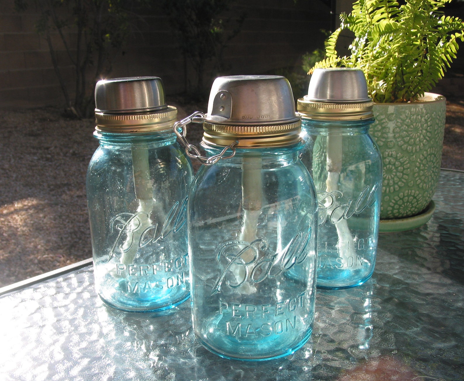 Mason Jar (tiki) Torch/lantern #5 - Etsy