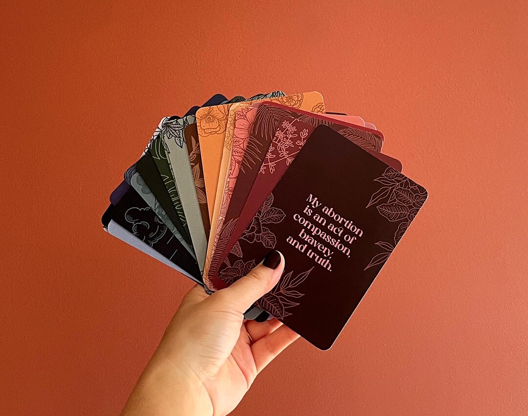 Abortion Artwork Card Deck | Affirmations | Hand Illustration - Etsy