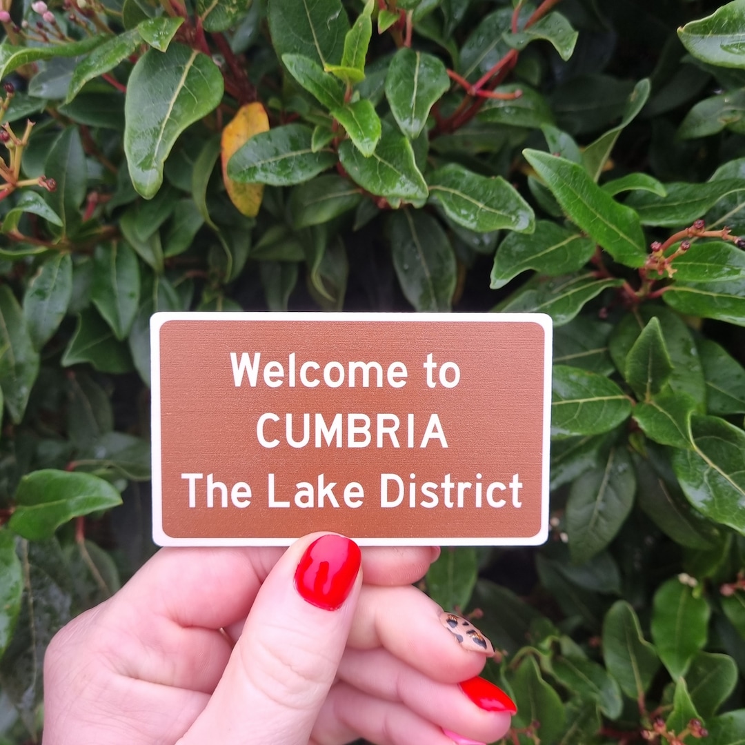 Lake District Fridge Magnet: Cumbria Road Sign, Novelty Wall Hanging - Etsy