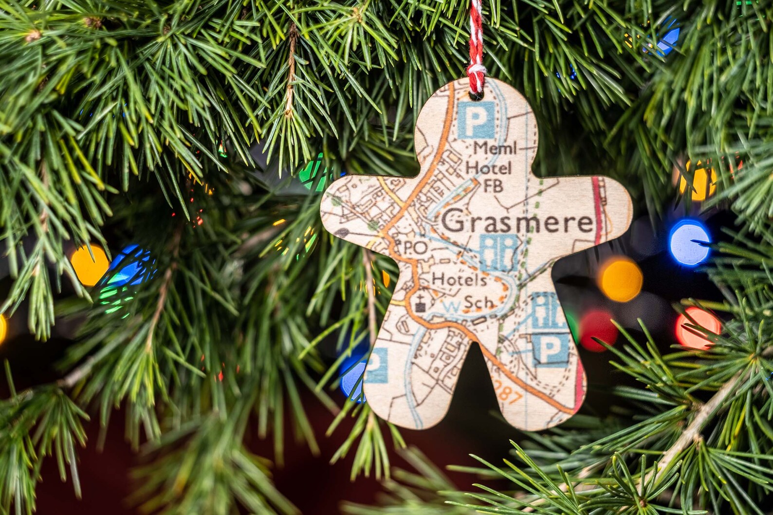Grasmere Gingerbread Man Map Ornament Christmas Keepsake - Etsy