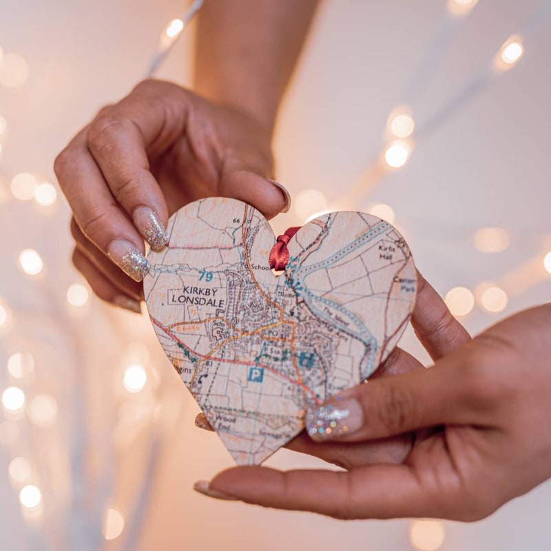 Map Hearts - Etsy