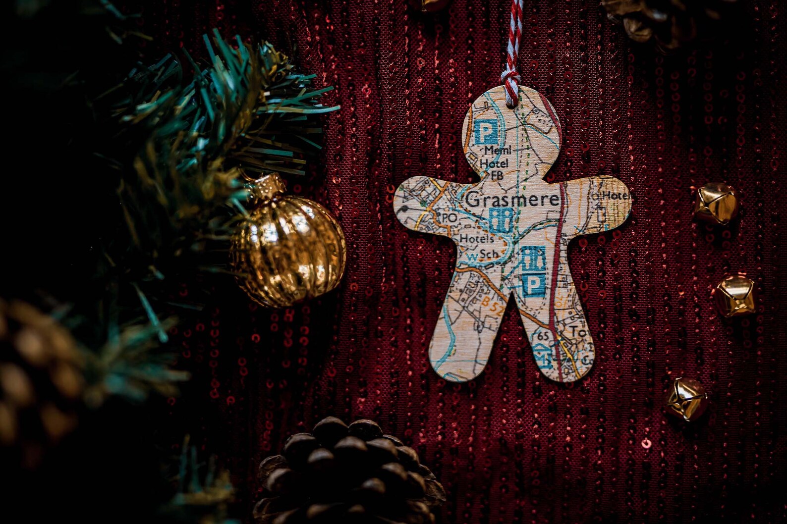 Grasmere Gingerbread Man Map Ornament Christmas Keepsake - Etsy