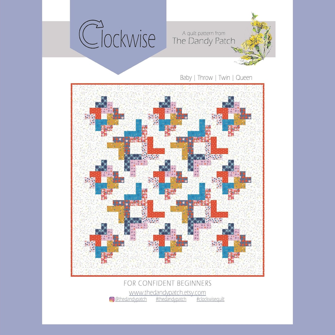 Clockwise Quilt Pattern - PDF Download - Etsy