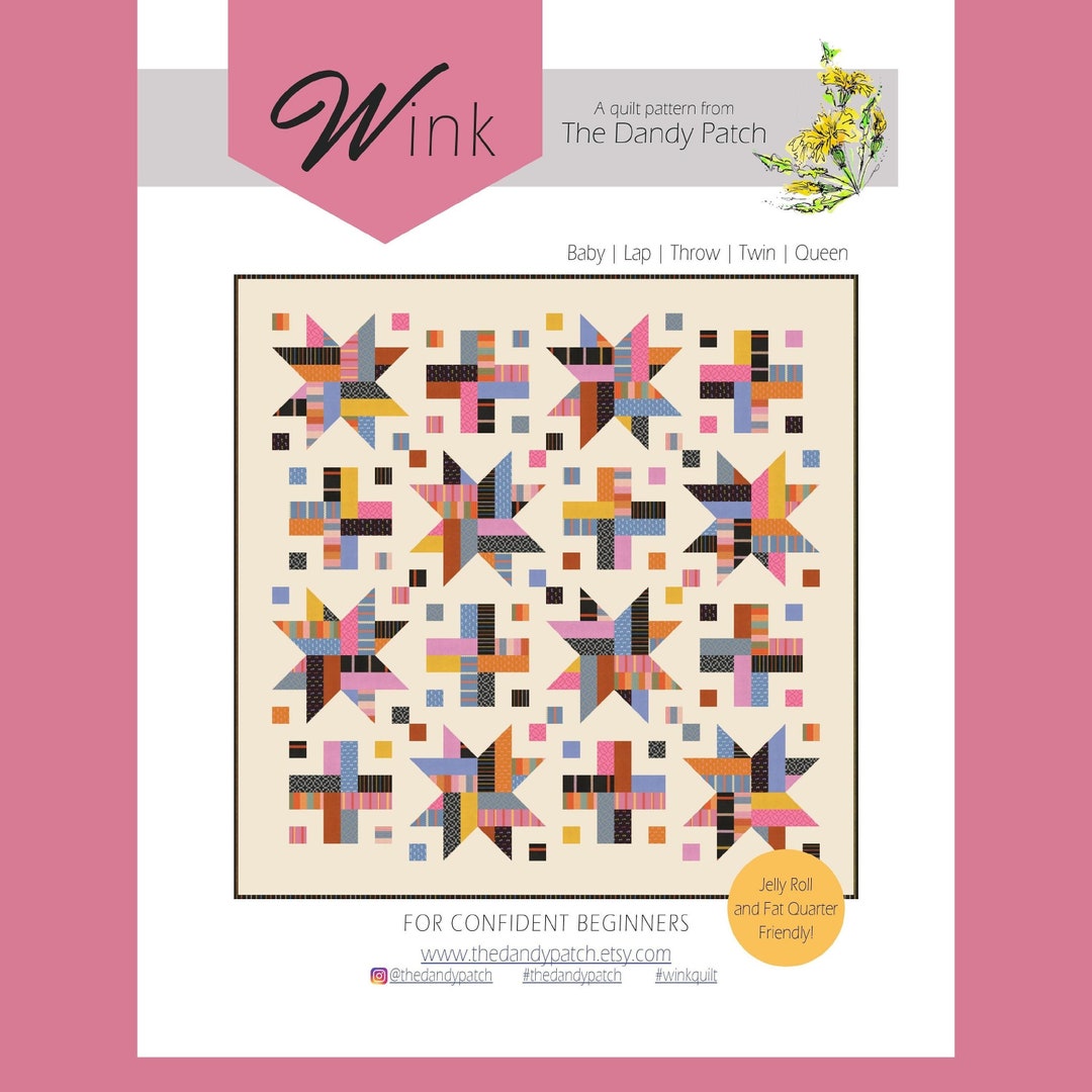 Wink Quilt Pattern - PDF Download - Etsy Wink Quilt Pattern - PDF Download - Etsy