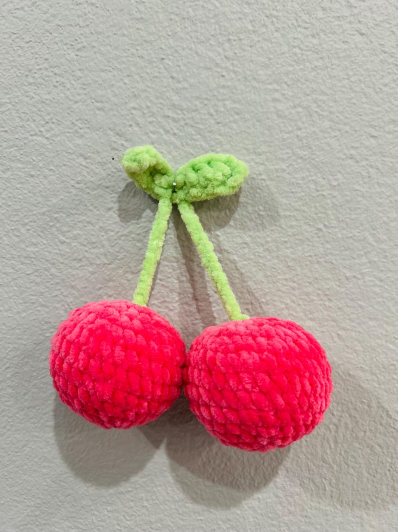 Bow & Cherries Amigurumi Digital Pattern - No Sew / Low Sew - Cherry ...