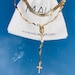 Colorful Rosary Chain Necklace, Gemstone Rosary Chain, Gold Layered ...