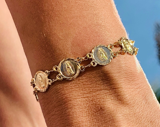 Saints & Crosses Silver Tone Catholic Charm Bracelet/catholic Saints ...