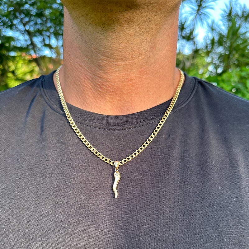 Men Italian Horn Chain - Etsy UK