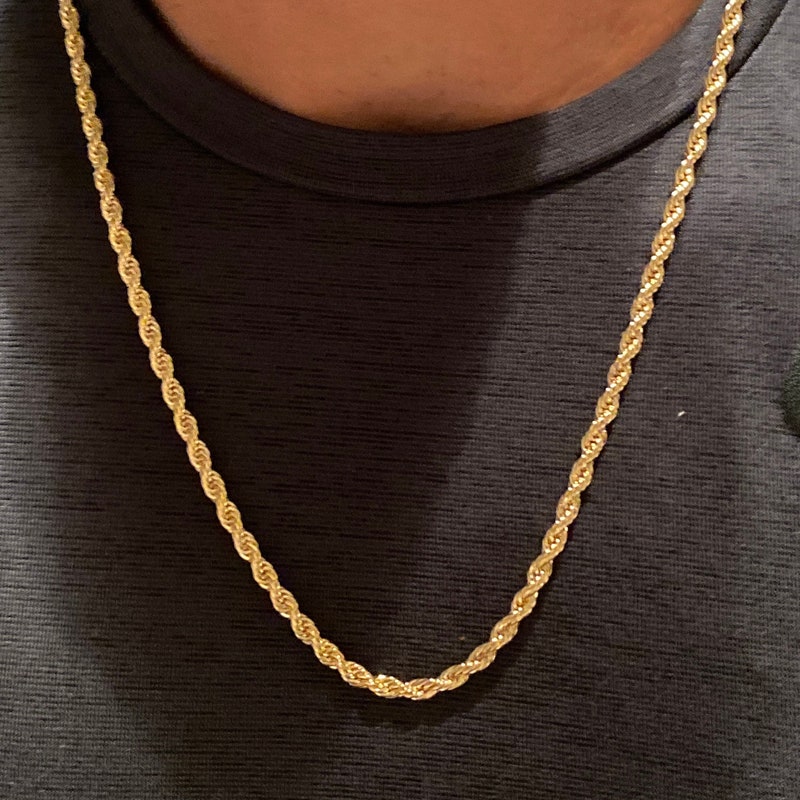 1mm Rope 18k Gold Necklace - Etsy