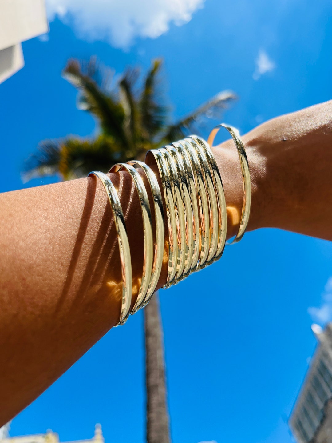 Chunky Gold Filled Bangles Thick Gold Bangles for Women Layering Bracelet Stacking Bracelets Gold Filled Cuffs Waterproof Jewelry Etsy