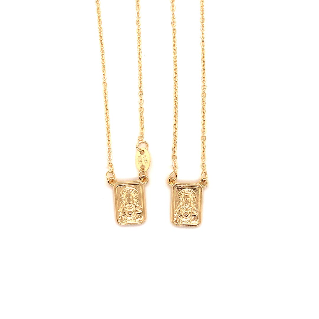 18k Gold Filled Escapularios, Scapulary Necklace, Devotional Scapulars ...